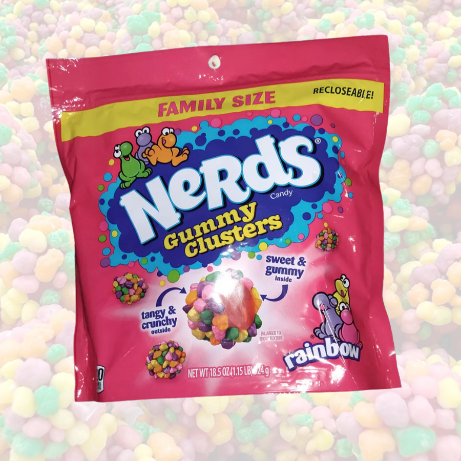Nerds Rainbow Gummy Clusters 524g Family Size – SUGAR BABY LOLLY JARS