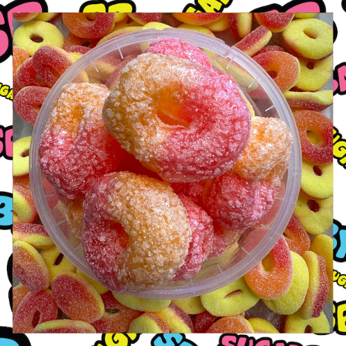 Freeze Dried Peach Rings – SUGAR BABY LOLLY JARS
