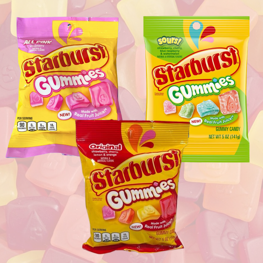 Starburst Gummies 141g Bundle x3 – SUGAR BABY LOLLY JARS