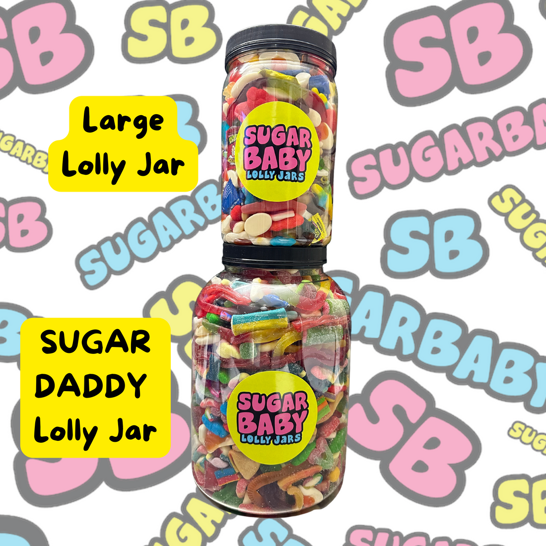 Pick and Mix Lollies in a Jar – SUGAR BABY LOLLY JARS