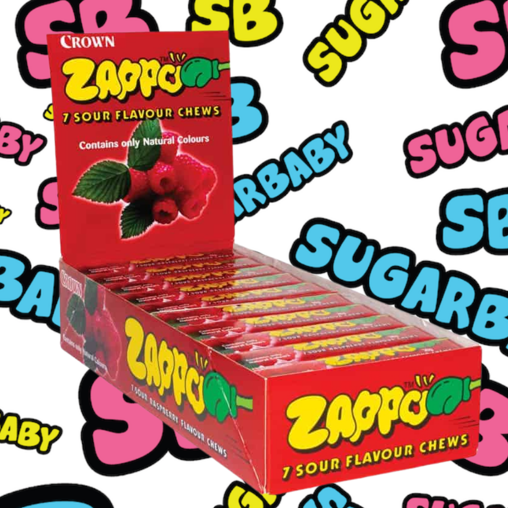 Zappo Chews Raspberry 26g | Zappo 7 Sour flavours