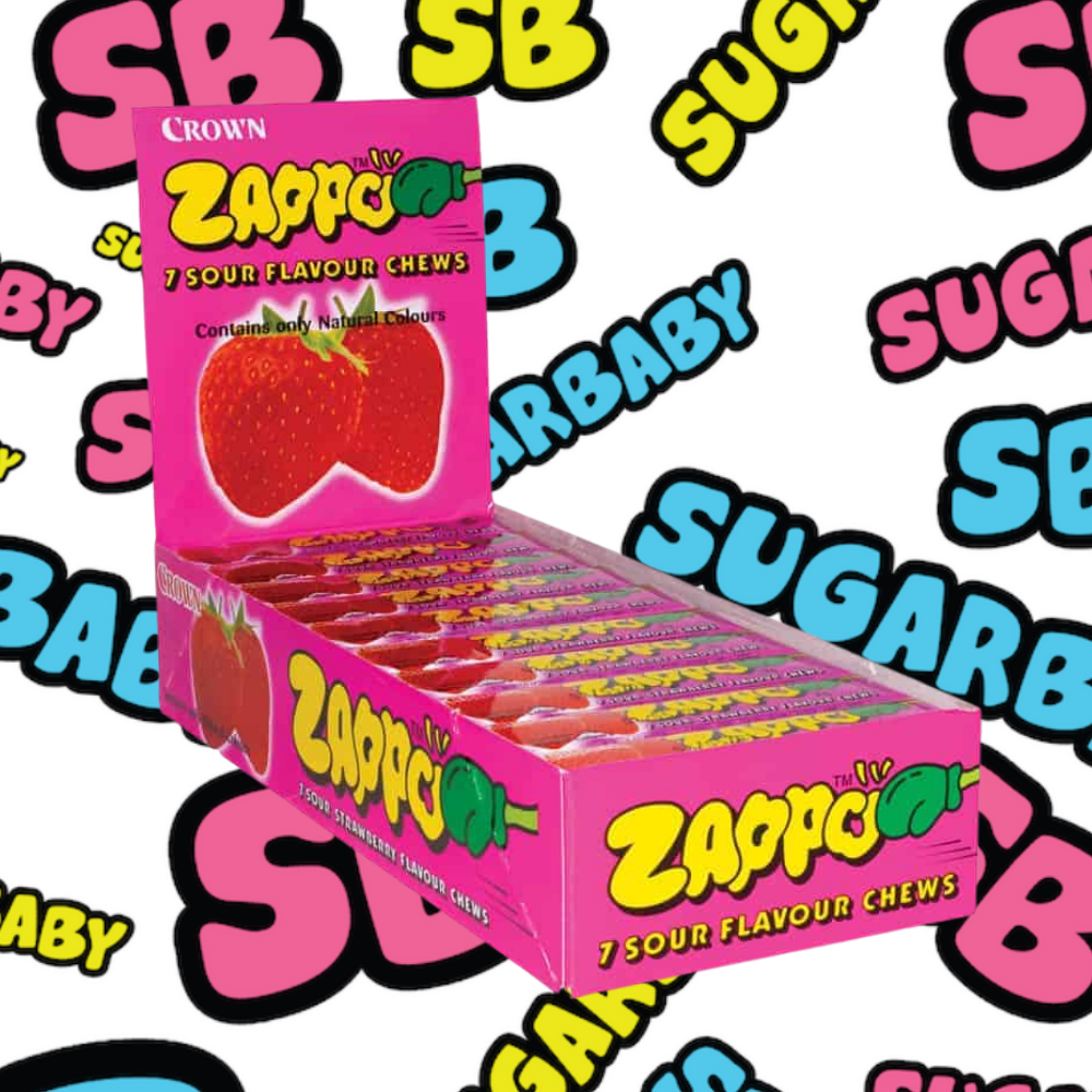 Zappo Strawberry Flavour Candy 26g | Zappo Candies
